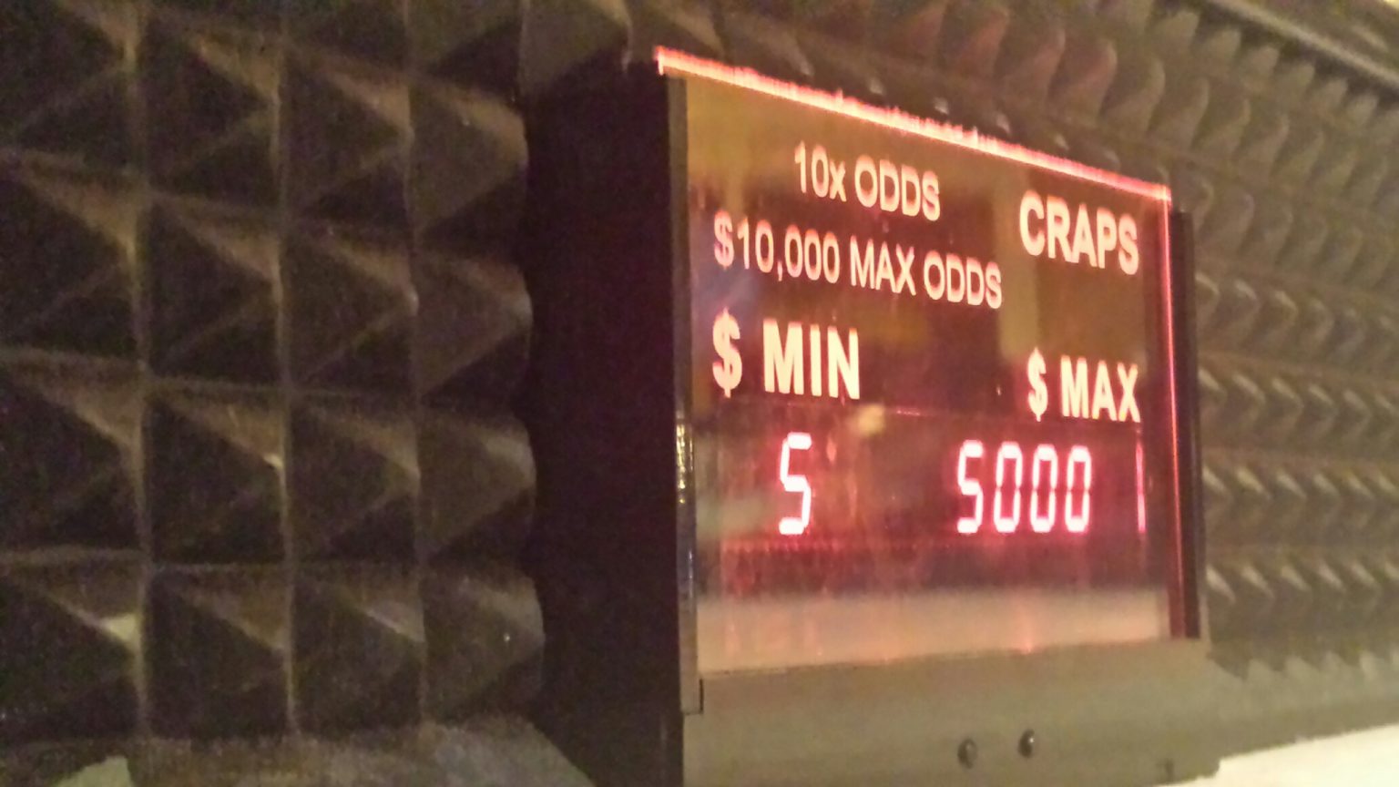 Casino LED Minimum Maximum Table Limit Signs - Casino Supplies and Services